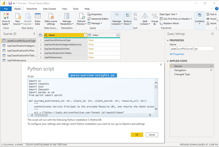 Exploring Purview’s REST API with Python