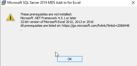 SQL Server MDS 2019 Excel Plugin Issue | Microsoft Community Hub