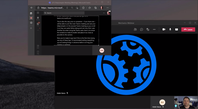 How to use Microsoft Word and Teams as a teleprompter for presentations