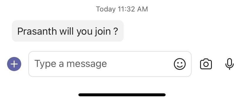 In Teams Mobile chatbot mic icon to record audio clips is missing. How ...