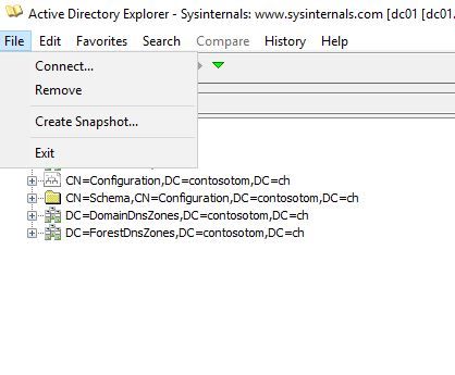 Create snapshots with Active Directory Explorer (AD Explorer) from ...