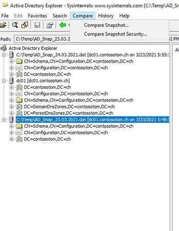 Create snapshots with Active Directory Explorer (AD Explorer) from ...