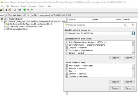 Create snapshots with Active Directory Explorer (AD Explorer) from ...