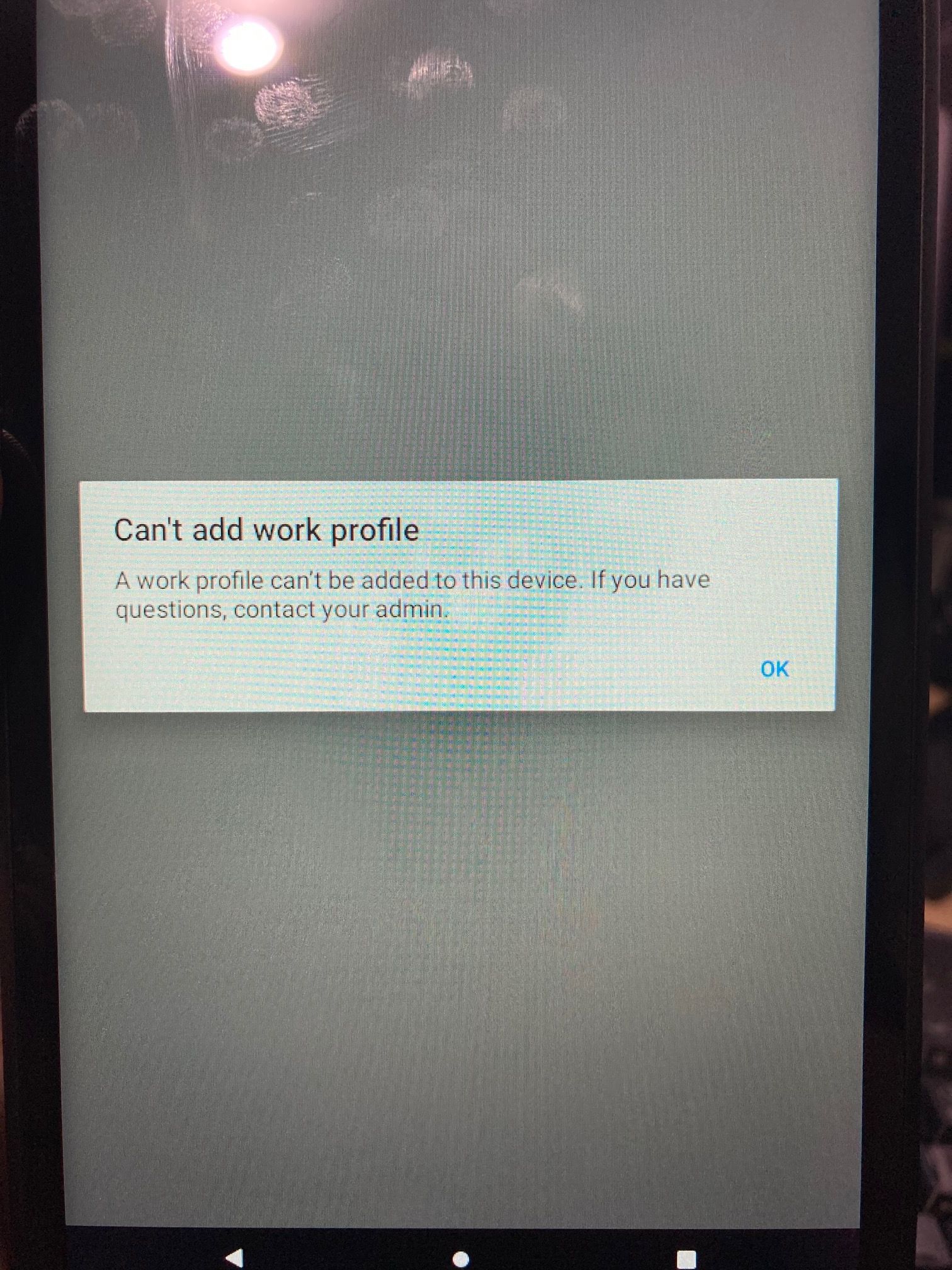"Can't add work profile" | Microsoft Community Hub