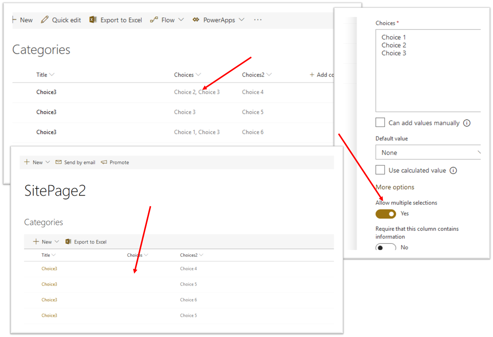Modern List Preview won't display items in choice column if Allow multiple selections is enabled ...