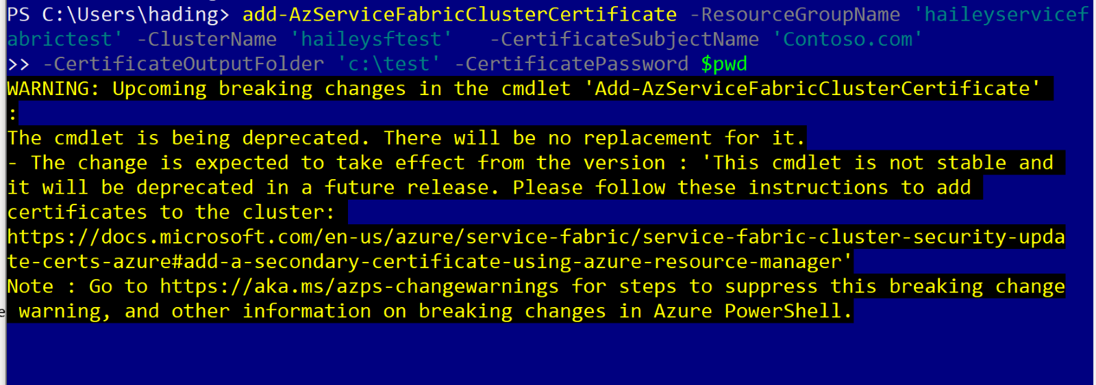 Using AZ module to manage your Azure Service Fabric cluster | Microsoft Community Hub