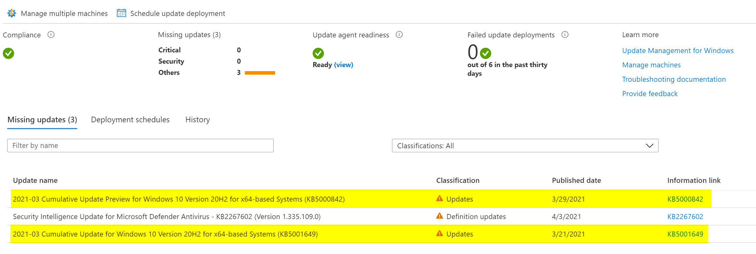 Azure Update Management für die Patching-Verwaltung | Microsoft ...