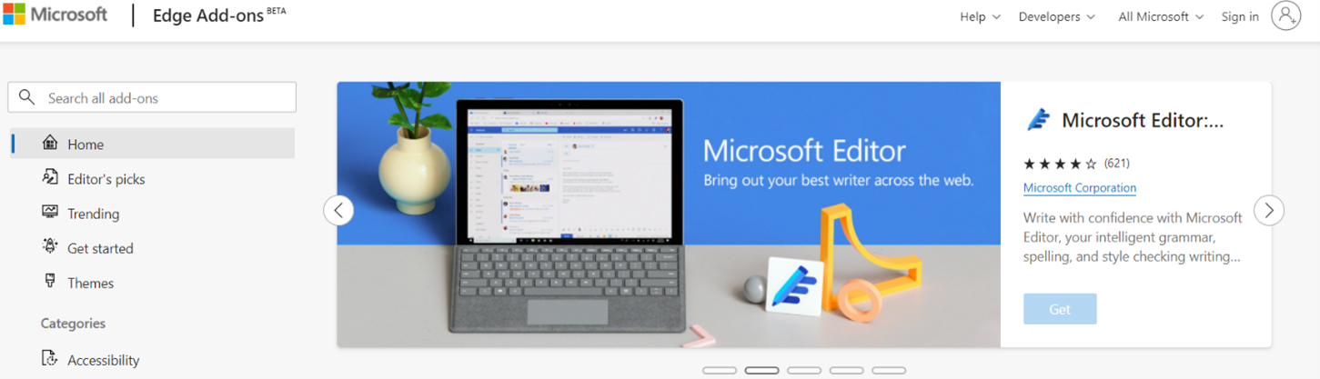 Get your extensions featured on the Microsoft Edge Add-ons home page ...
