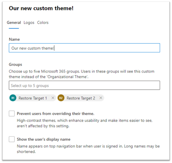 Updates to Organizational Theming in Microsoft 365 admin center ...