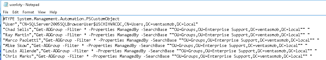 Getting ManagedBy information to populate and write to file. | Microsoft Community Hub