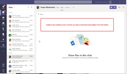 Teams Chat - Unable to see shared documents in the files tab on Teams ...