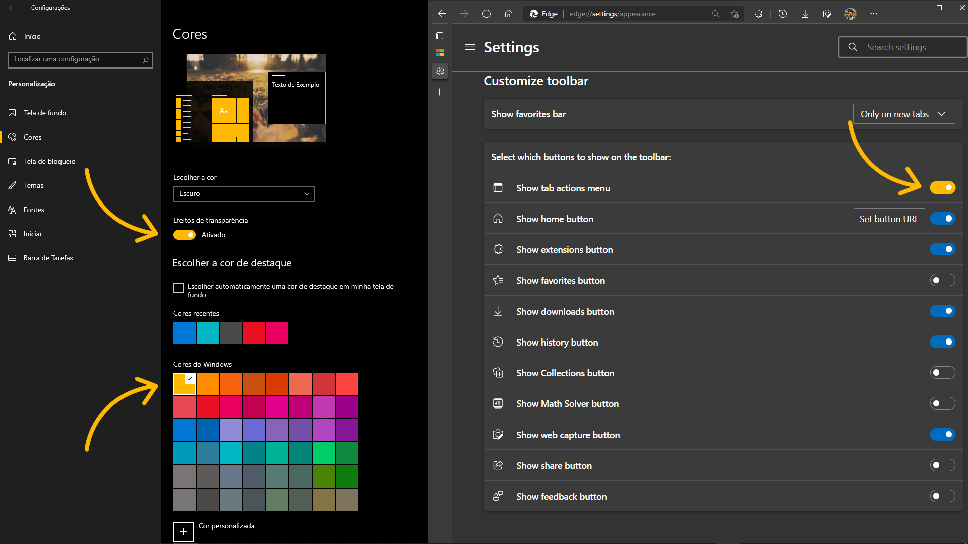 How about if the Edge controls inherit the accent color from the OS ...