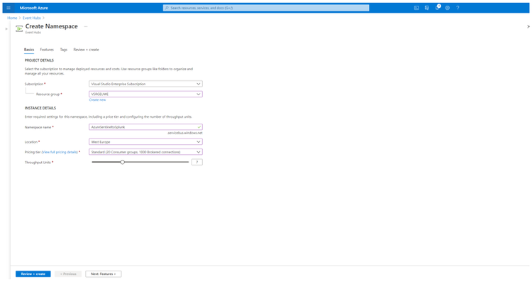 Azure Sentinel Side-by-Side with Splunk via EventHub | Microsoft ...