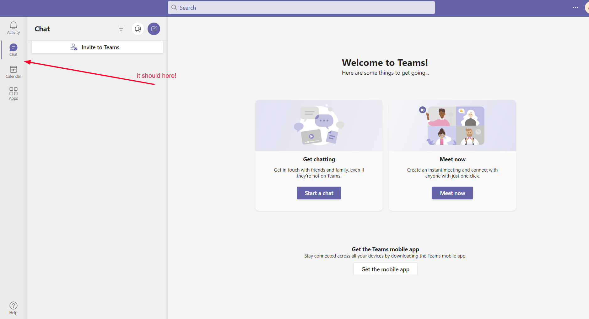 Team tab is not showing | Microsoft Community Hub