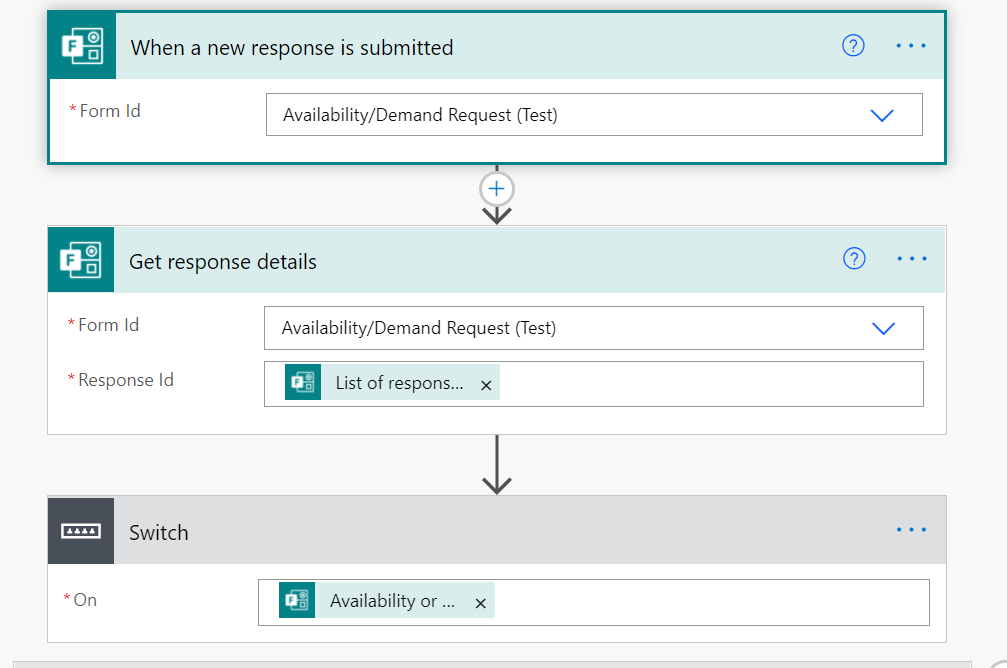 Power Automate Flow Using Forms - Using Condition/Switch Effectively ...
