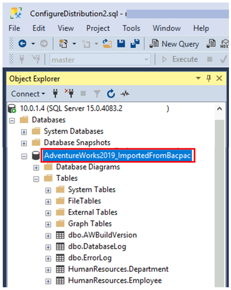 Using data-tier applications (BACPAC) to migrate a database from Managed Instance to SQL Server ...