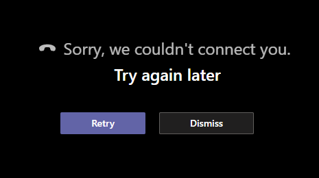 MS 365 Business Voice - Sorry we couldn't connect you | Microsoft ...