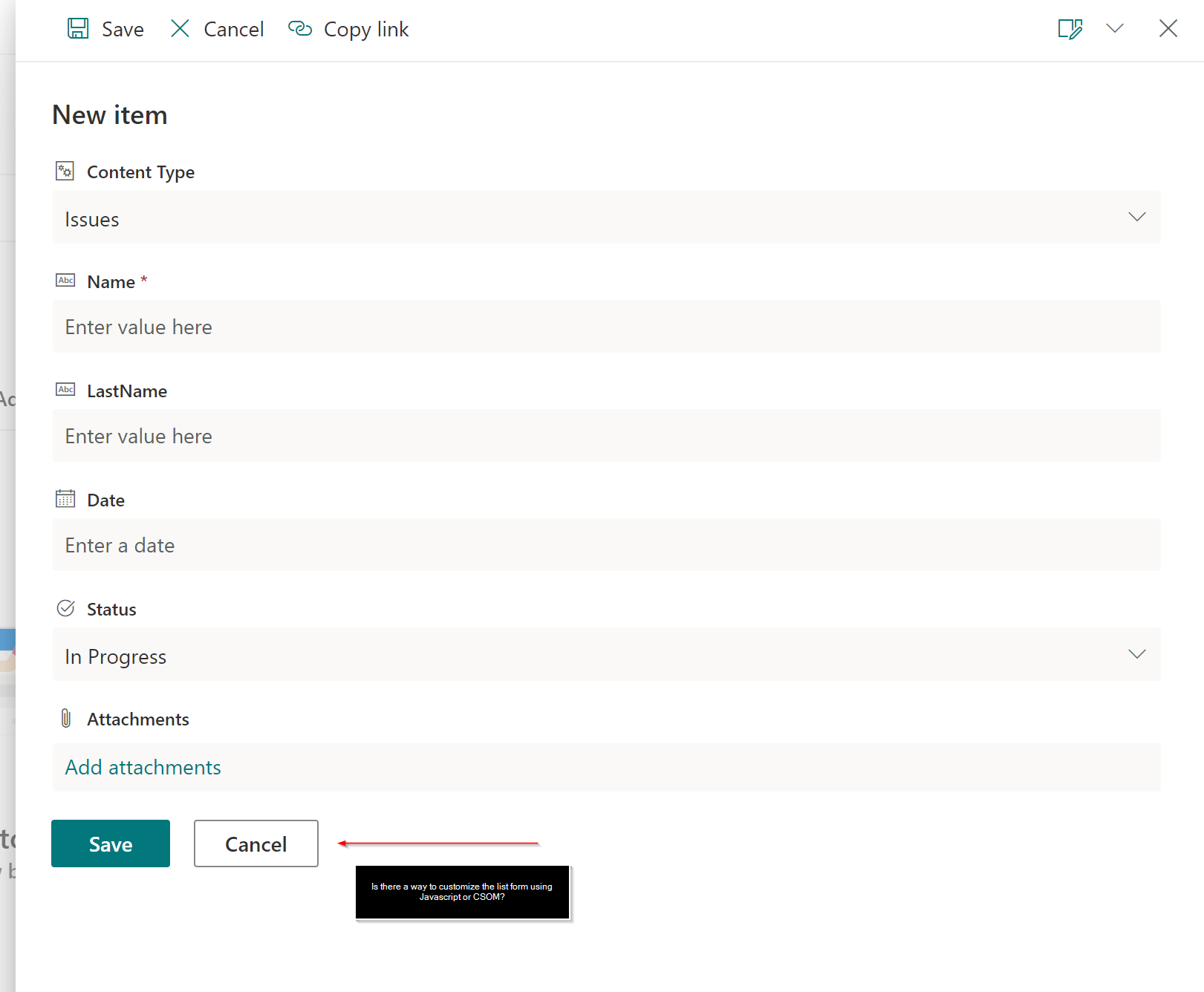 Customizing list form on a modern site | Microsoft Community Hub