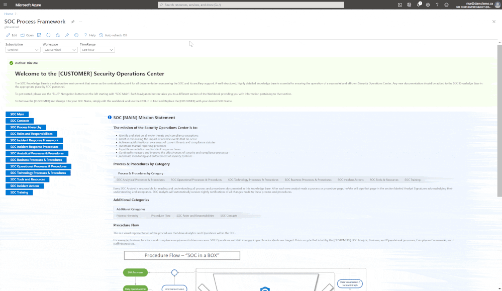 New Blog Post | What's New: Azure Sentinel - SOC Process Framework Workbook | Microsoft ...