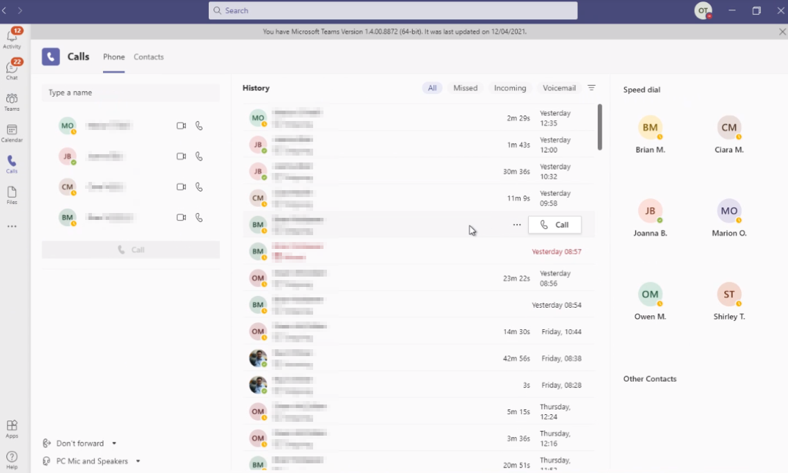 Team Calls - screen layout | Microsoft Community Hub