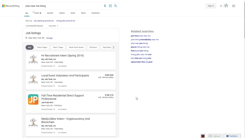 Bing makes your job search easier! | Microsoft Community Hub