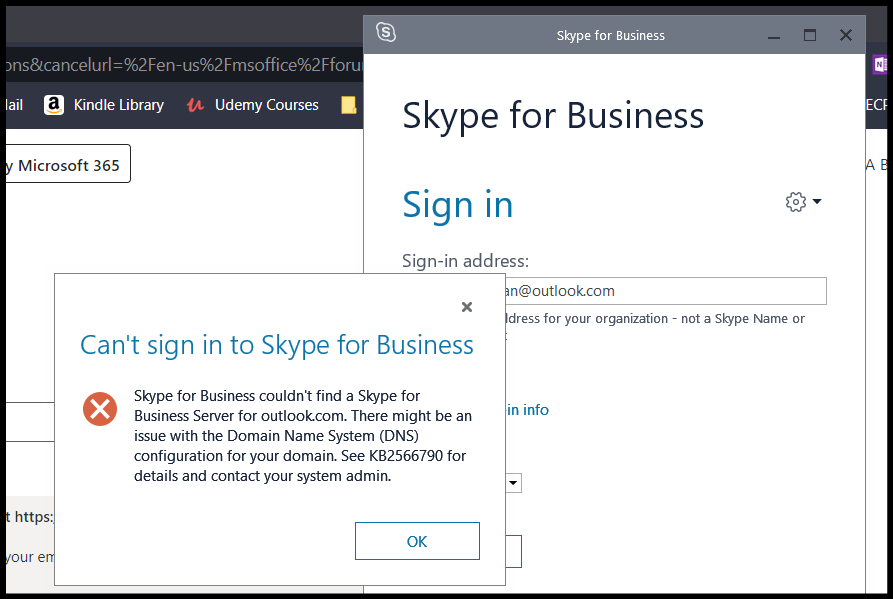 Skype for Business Sign-In Error CodeKB2566790 (Tech Community ...