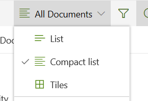Documents now offers a Compact List view | Microsoft Community Hub
