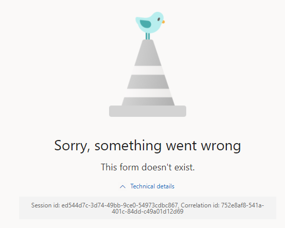 Receiving form doesn't exist error when accessing the forms | Microsoft ...