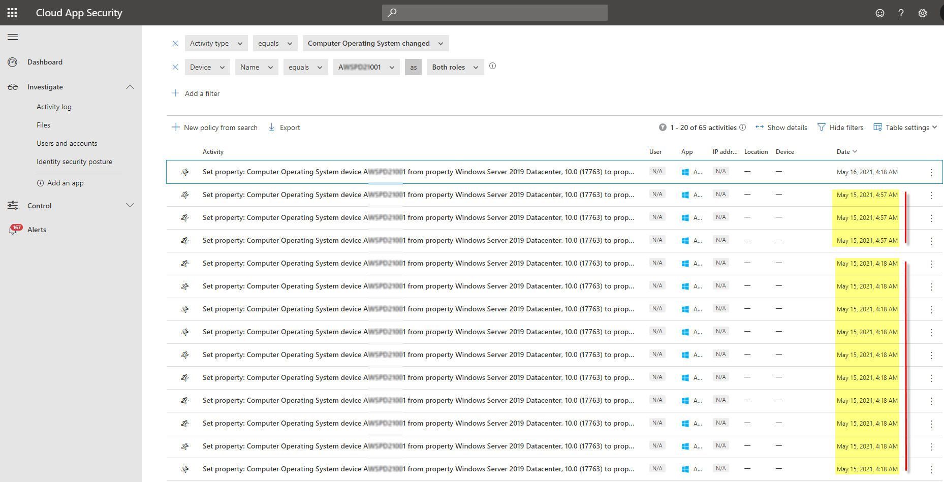 Mcas Duplicate Entries In Activity Log Microsoft Community Hub