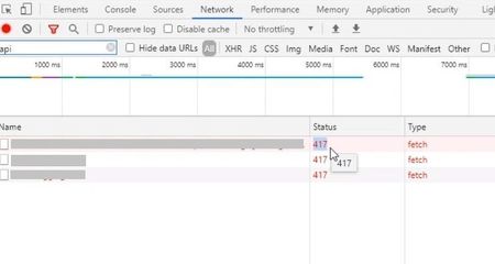 417 Expectation Failed error