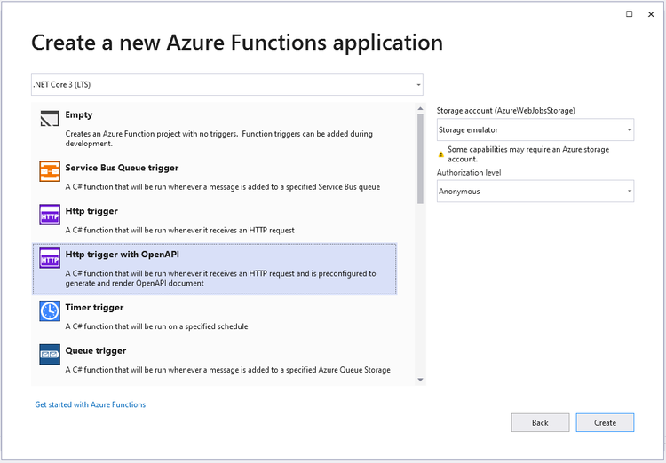 Create and Publish OpenAPI enabled Azure Functions with Visual Studio and .NET | Microsoft ...