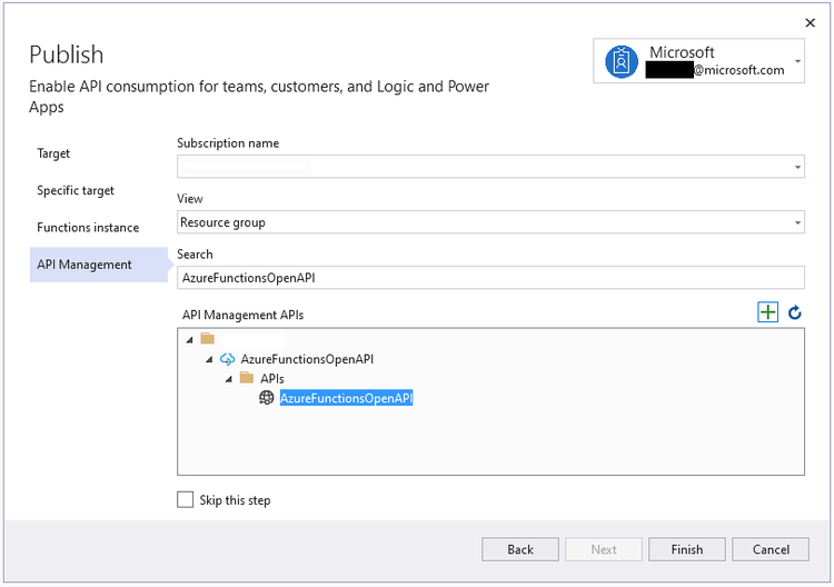 Create and Publish OpenAPI enabled Azure Functions with Visual Studio and .NET | Microsoft ...
