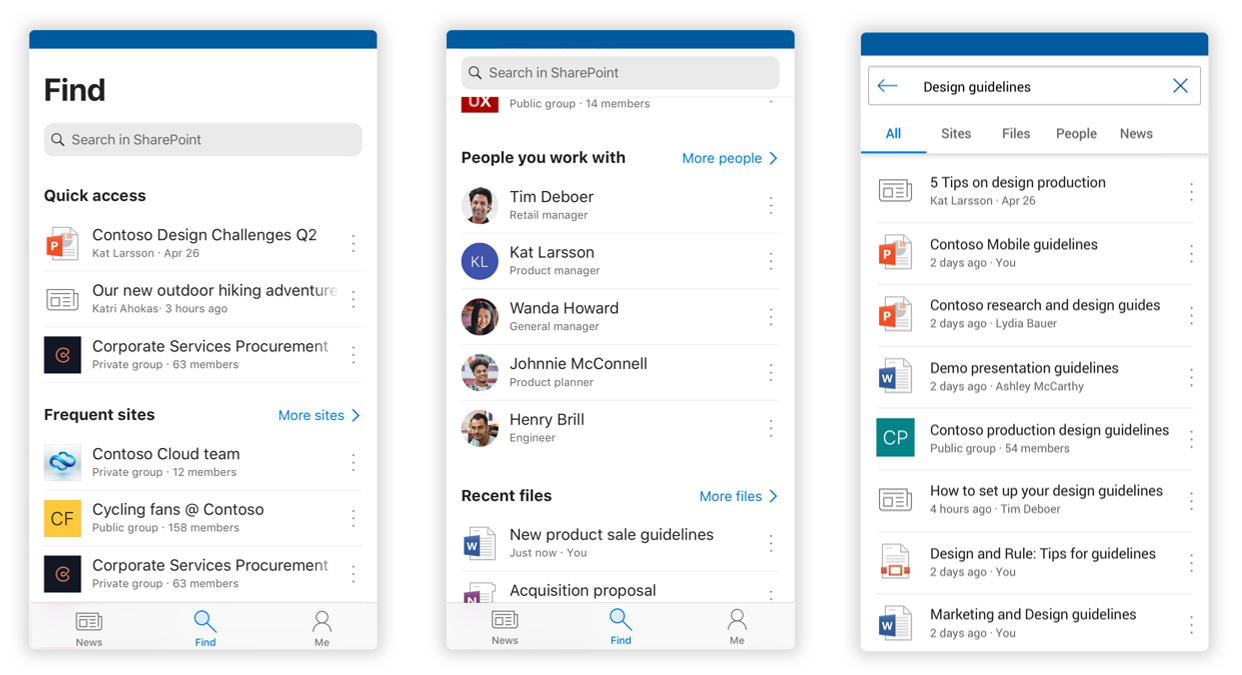 SharePoint mobile app updates – find and discover people, content, and ...