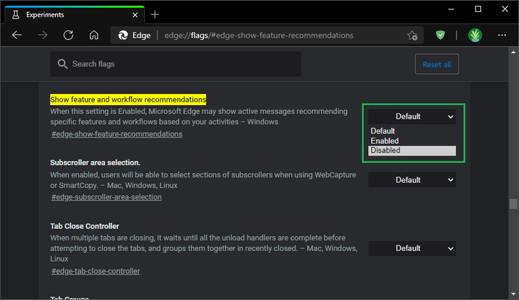 [Edge v91] "Open a specific page" not working; Edge constantly asks to ...