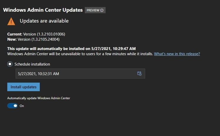 Update windows admin center | Microsoft Community Hub