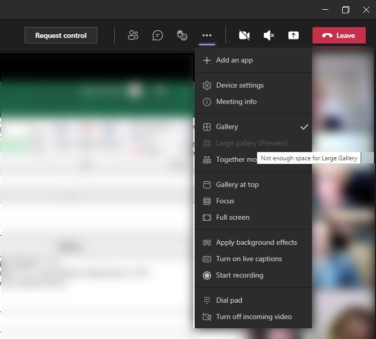 "Not enough space for Large Gallery" | Microsoft Community Hub