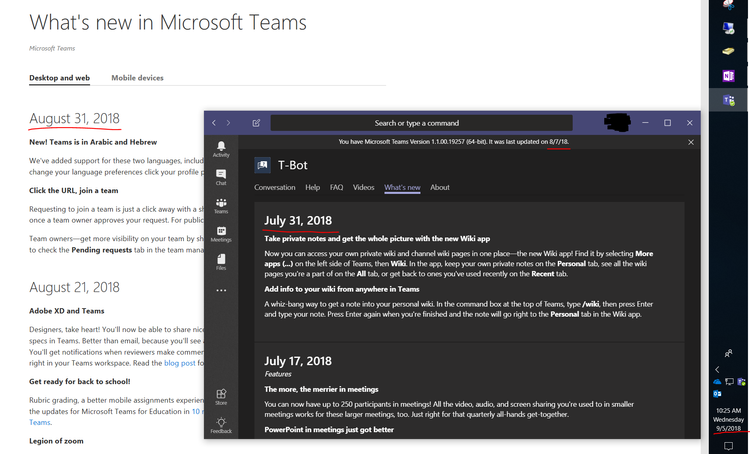 Teams Update Versions aren't quite consistent | Microsoft Community Hub