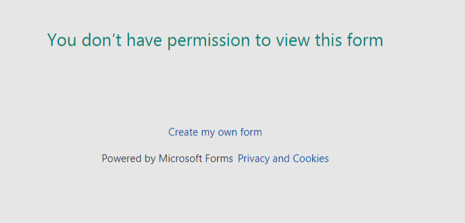 "You don't Have Permission to view this form" - Selective users ...