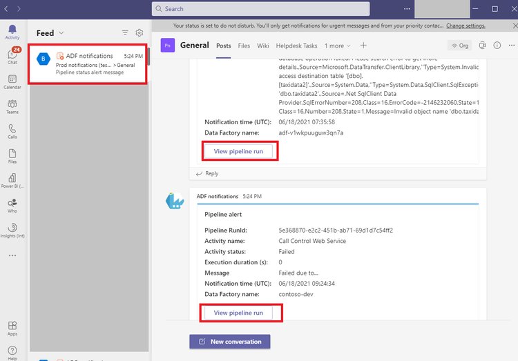 Send notification on a Microsoft Teams channel from a Data Factory ...