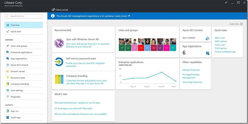 The Azuread Admin Experience In The New Azure Portal Is Now In Public Preview Microsoft 