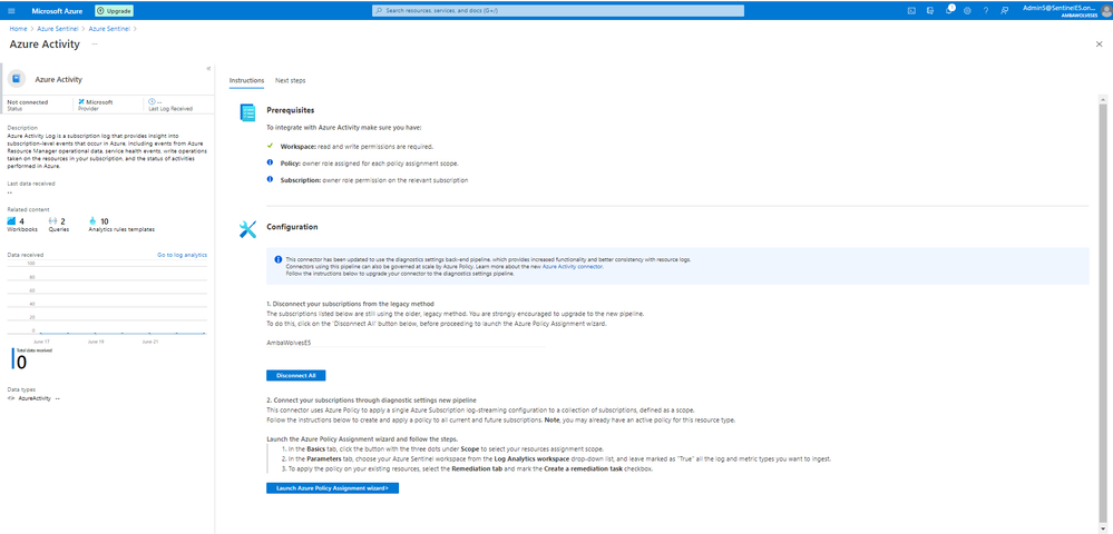 New Blog Post | Moving Azure Activity Connector to an improved method ...