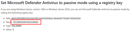 Defender Antivirus (AV) Passive Mode | Microsoft Community Hub