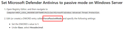 Defender Antivirus (AV) Passive Mode | Microsoft Community Hub