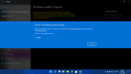 windows insider program error 0x7FFFFFFF plss solve this | Microsoft Community Hub