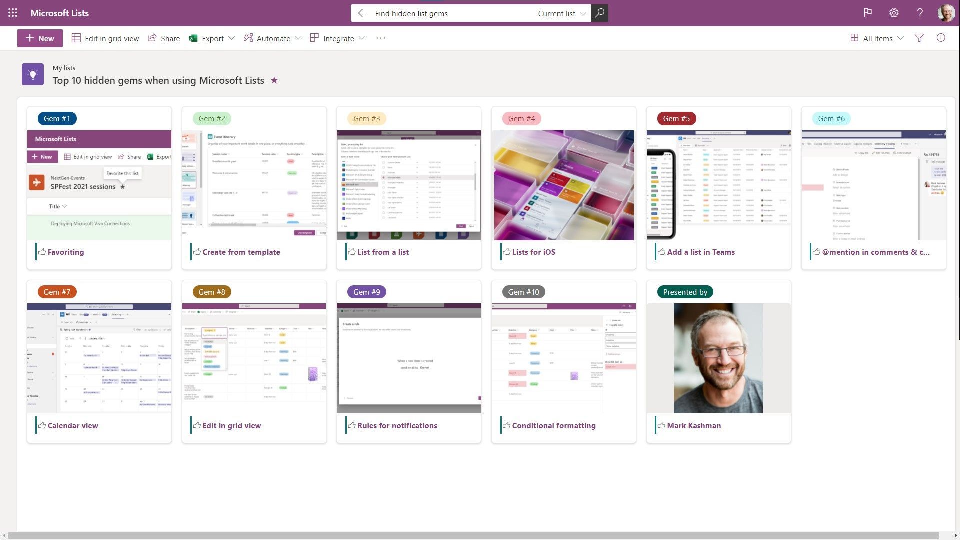 Top 10 hidden gems when using Microsoft Lists