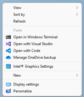 So we have the new good-looking context menu with the acrylic theme but ...