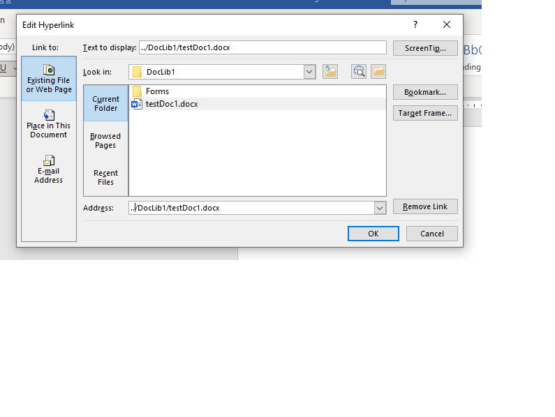 Sharepoint Library Hyperlink paths are different when opened through ...