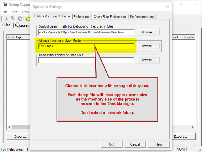 Memory dumps for hang or performance issues, "manual" approach | Microsoft Community Hub