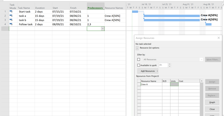How to Drive 1 Resource to Do 2 Simultaneous Tasks - Same Days, 50% ...