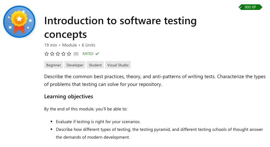 New module: Introduction to testing in .NET | Microsoft Community Hub